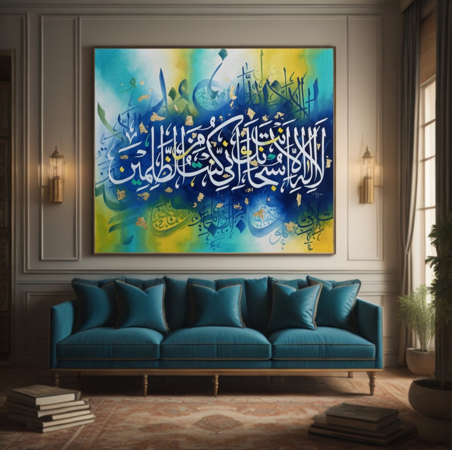 Islamic Wall Art Original Artwork Oil Painting| Muslim Wall Art Islamic ...