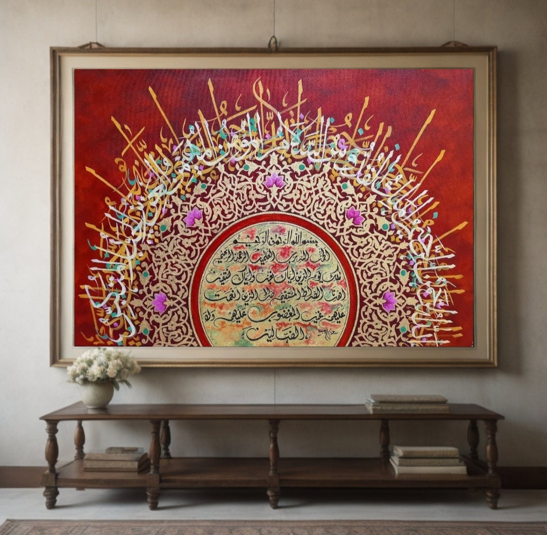 Islamic Wall Art Original Artwork Oil Painting| Muslim Wall Art Islamic ...