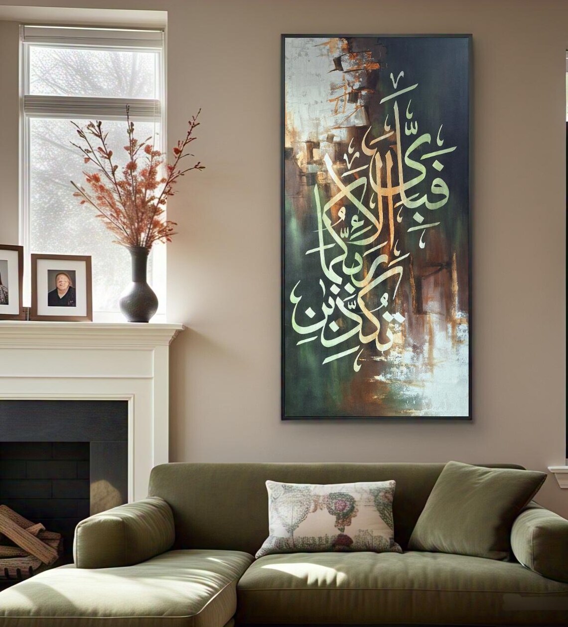 Arabic Calligraphy Painting -islamic Wall Art -original Oil Painting on ...