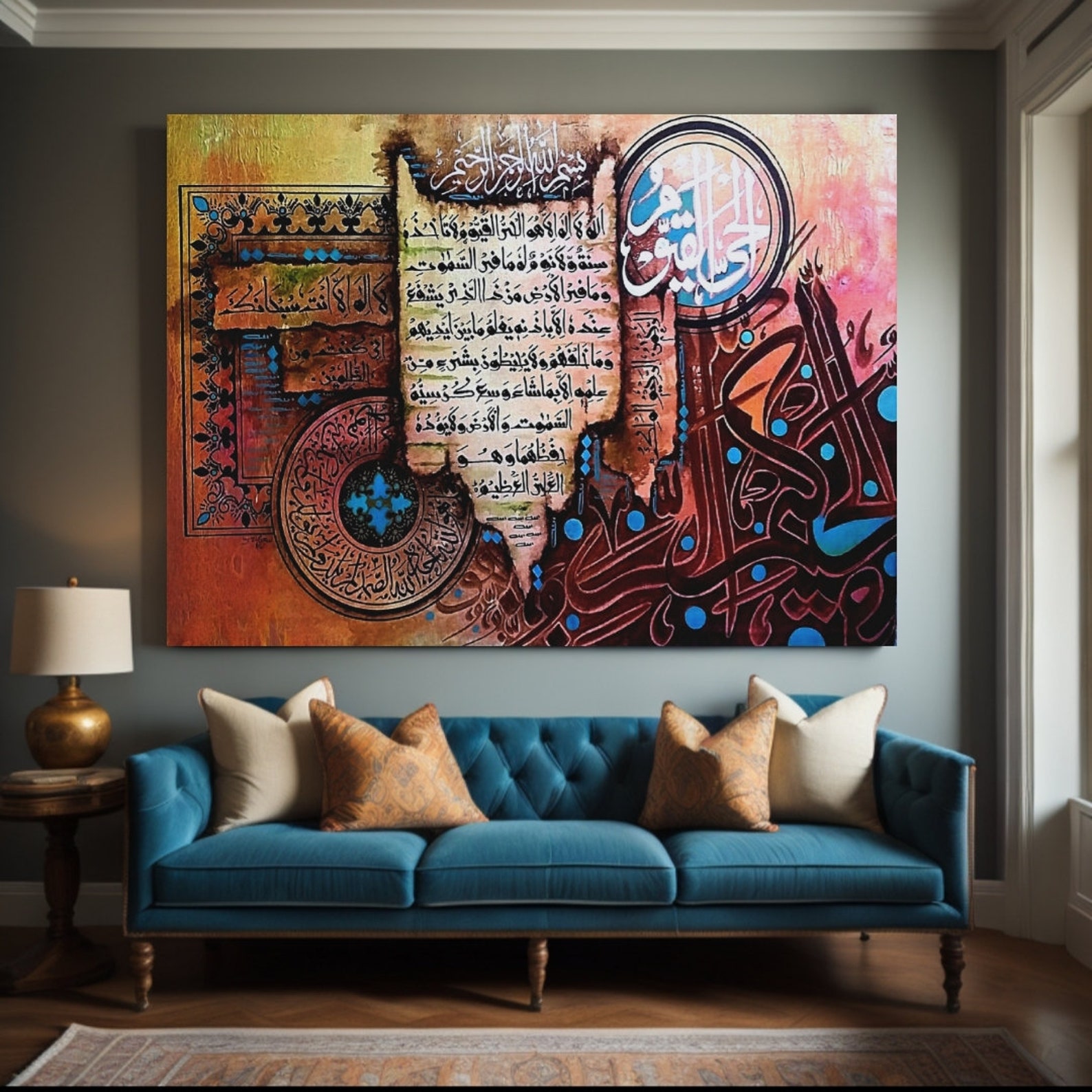 Islamic Wall Art Original Artwork Oil Painting Muslim Wall Art Islamic ...