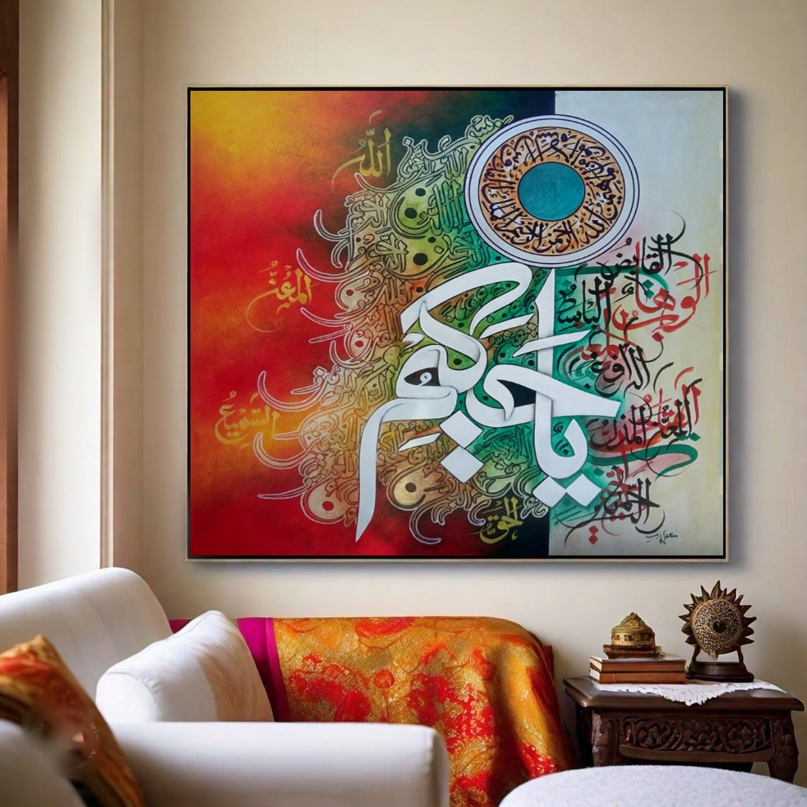 Islamic Wall Art Oil Painting on Canvas Midcentury Modern Islamic ...