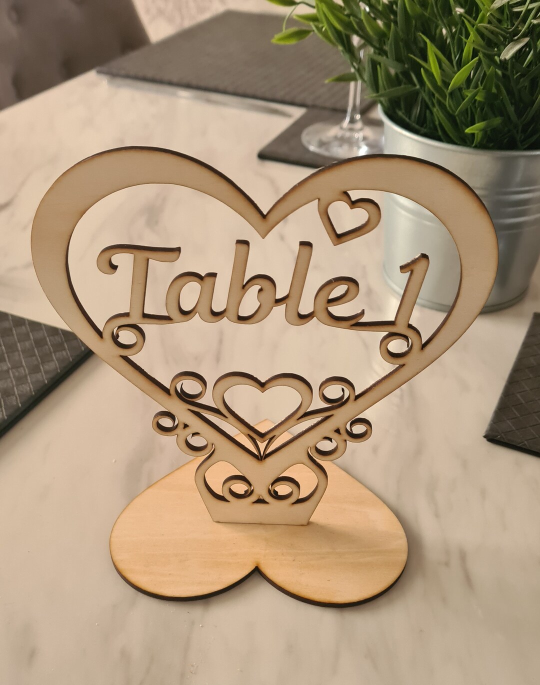 Wooden Table Numbers Wedding Table Names Freestanding Table - Etsy