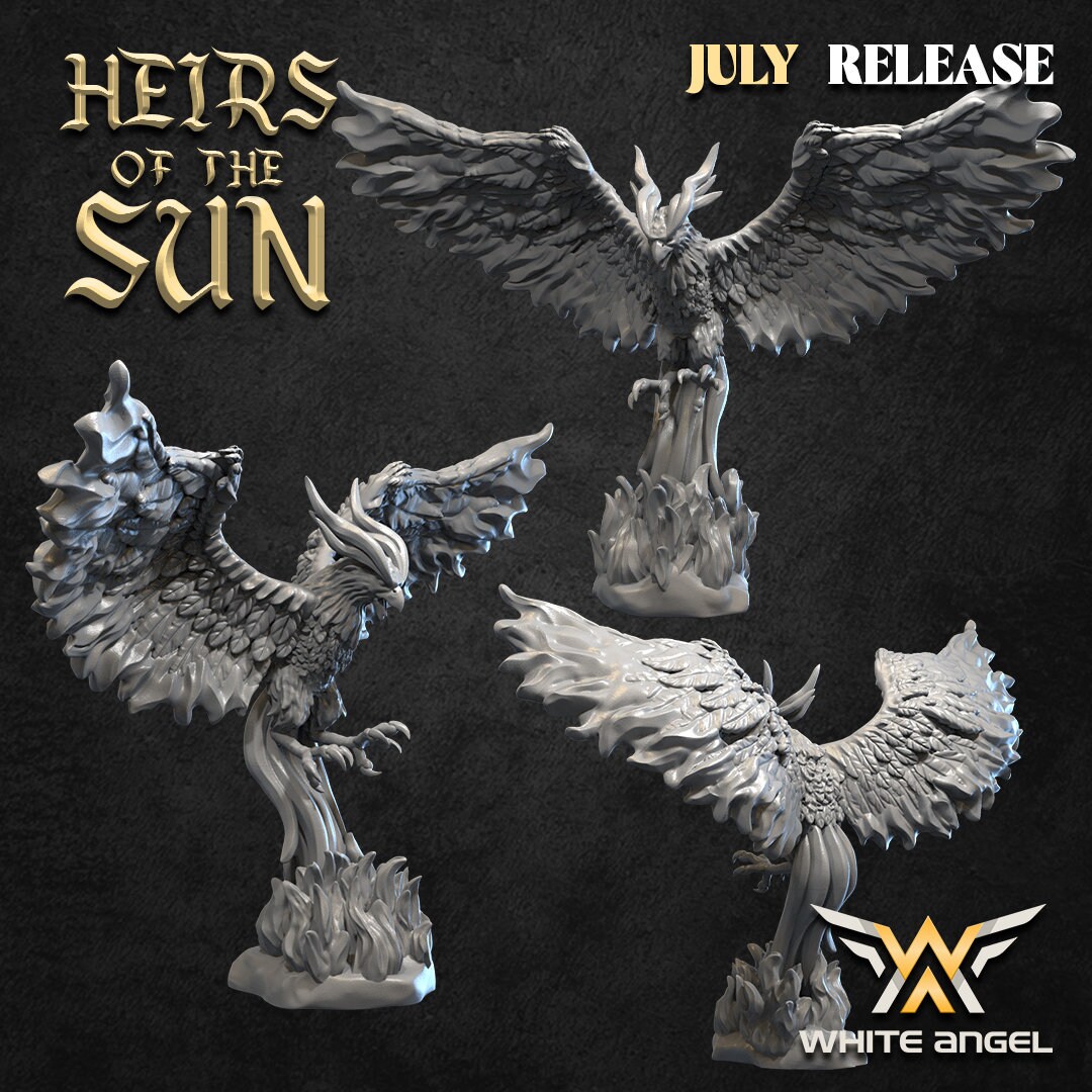 Eternal Fire Phoenix, Heirs of the Sun, White Angel Miniatures - Etsy