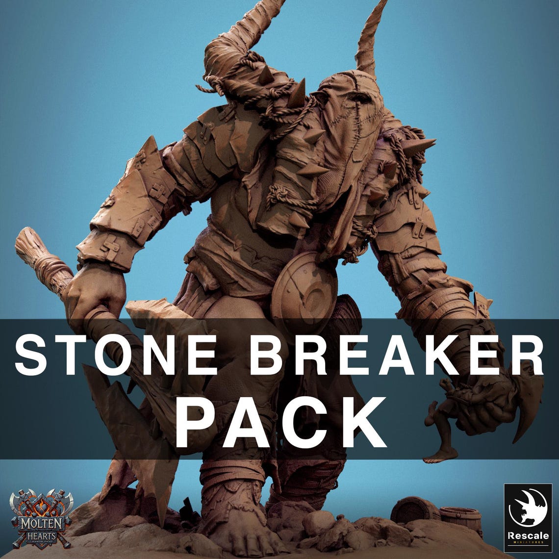 Stonebreaker Giant Guard Double Cleave Armor, Rescale Miniatures - Etsy