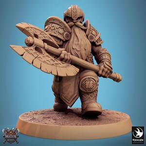 Dwarf Great Axe, Dwarf Warrior Pack, Rescale Miniatures - Etsy