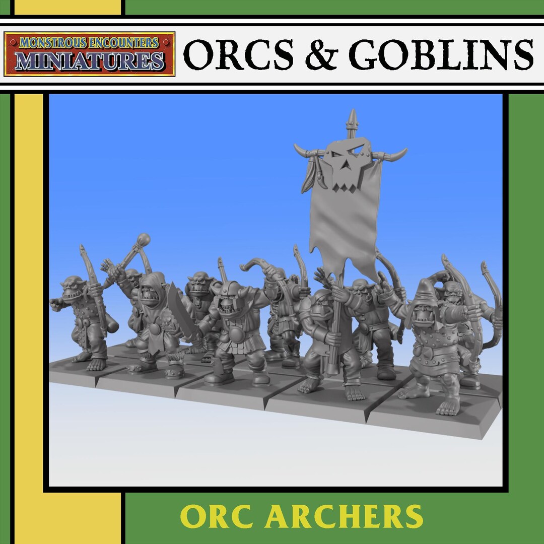 Orc Archers Unit, Orcs and Goblins, Monstrous Encounters - Etsy