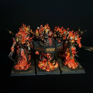 Meshymesh Evil Dwarf Fire Elemental Demon Sorcerer on Palanquin Unit ...