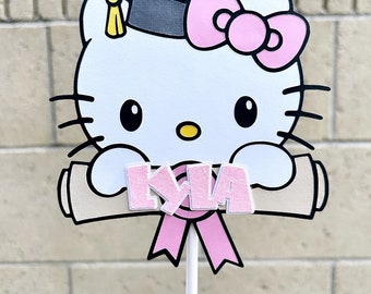 Hello Kitty Graduation Cap Topper Senior Grad Gift Personalized Cap ...
