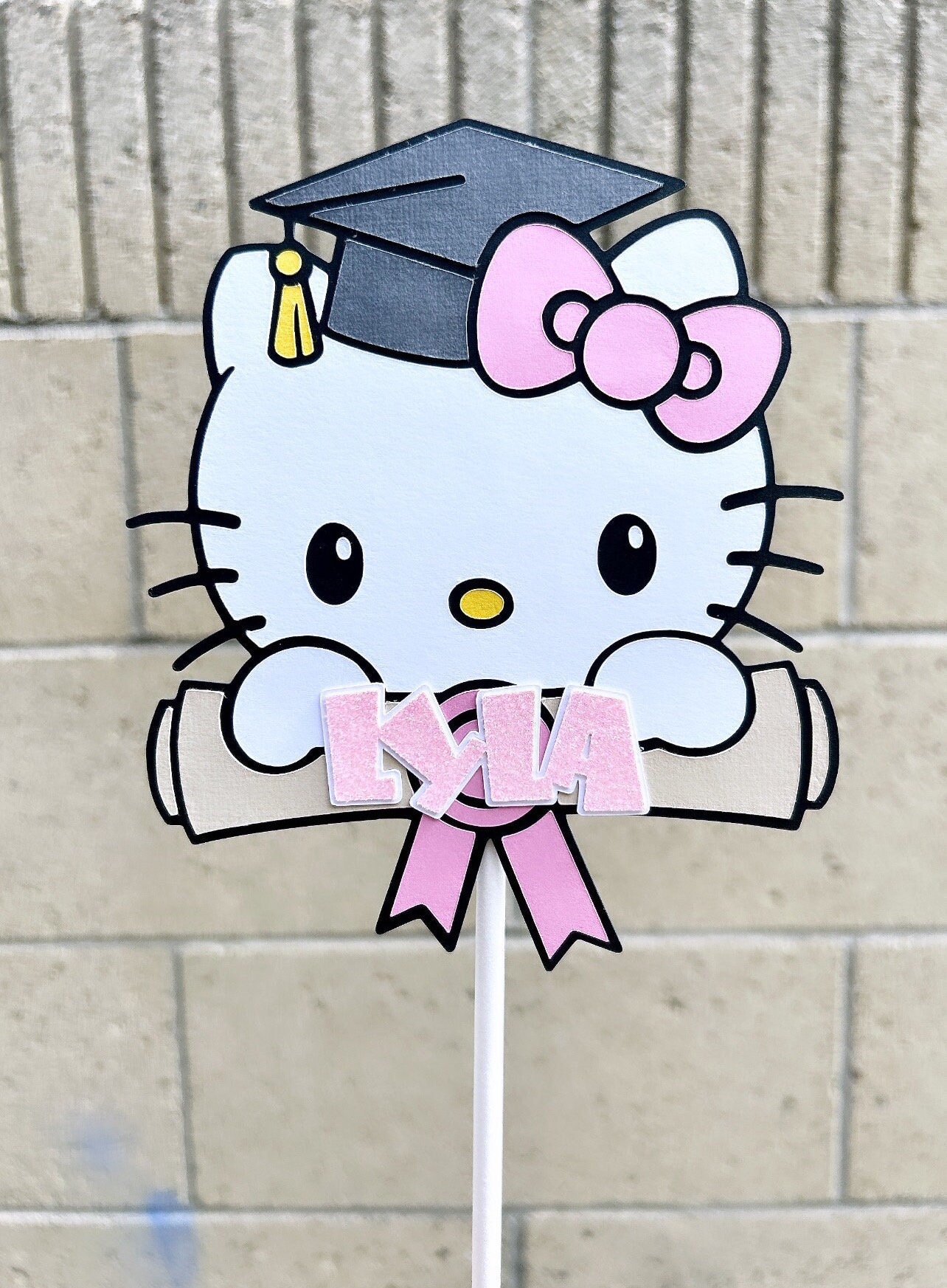 Kawaii Kitty Graduation Cake Topper - Etsy