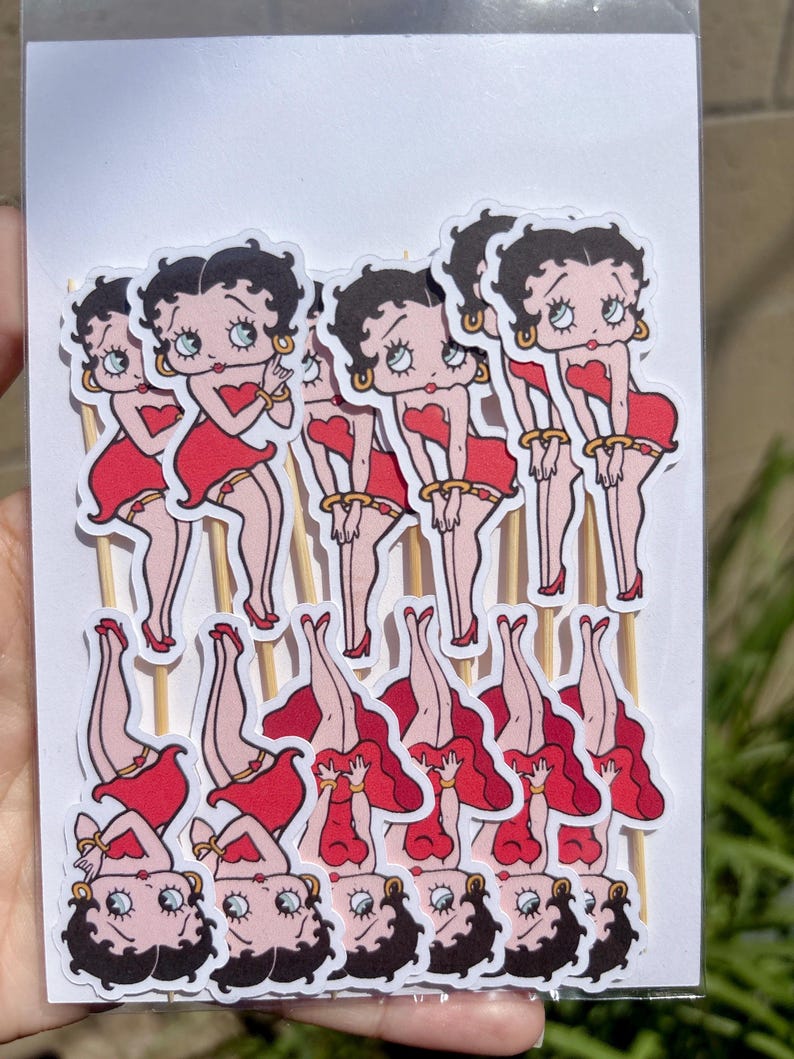 Betty Boop Cupcake Toppers - Etsy