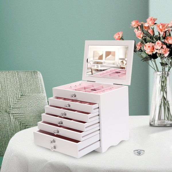 White Jewelry Box - Etsy