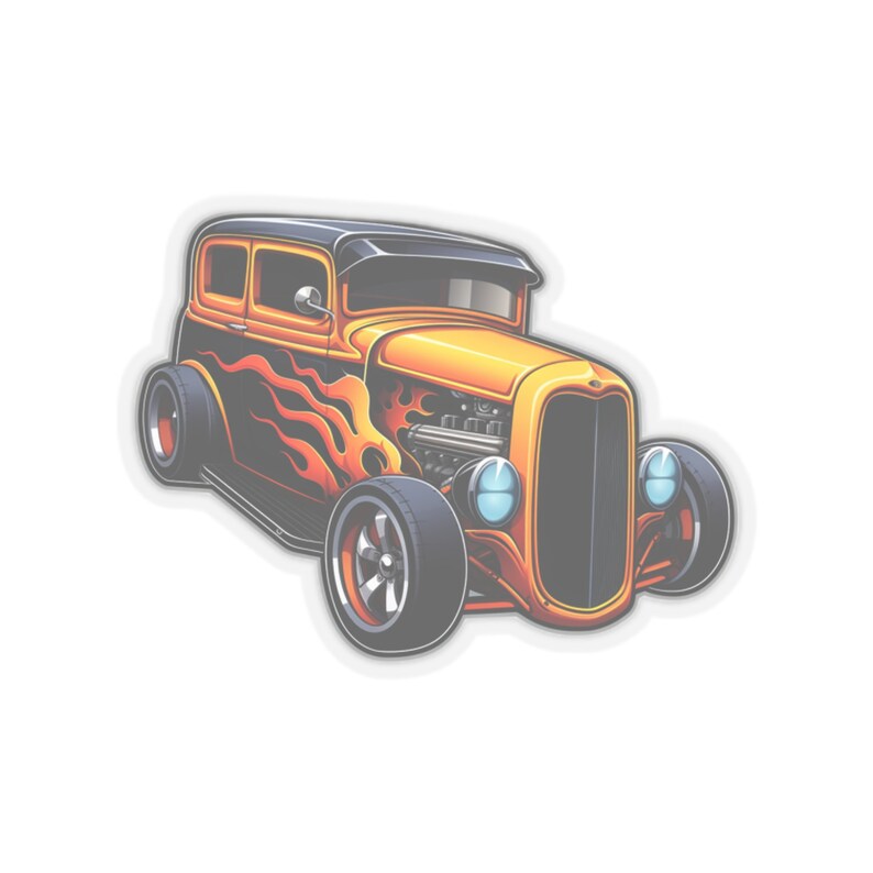Vintage Hot Rod Sticker - Etsy