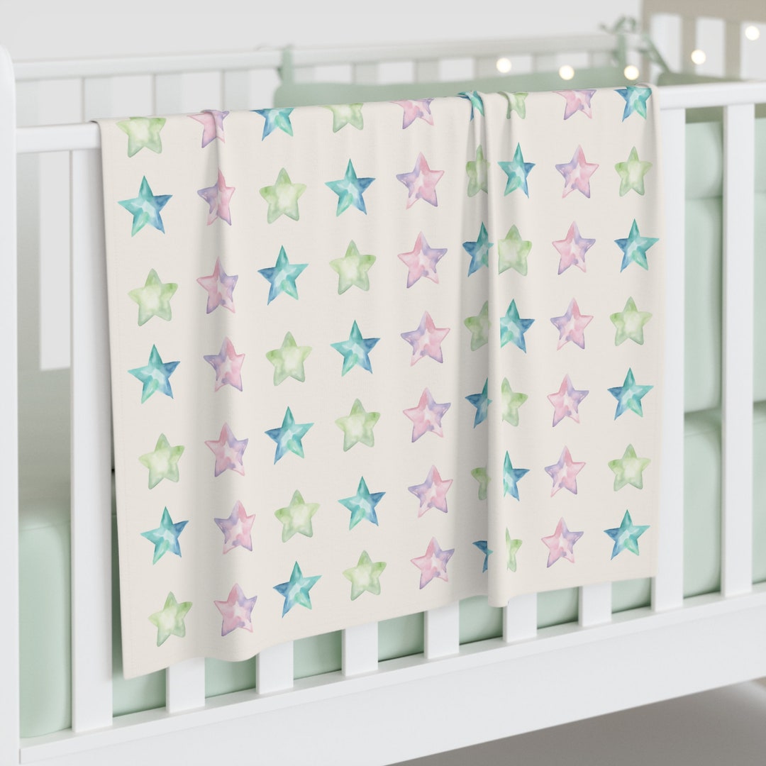 Colored Stars Baby Swaddle Blanket - Etsy