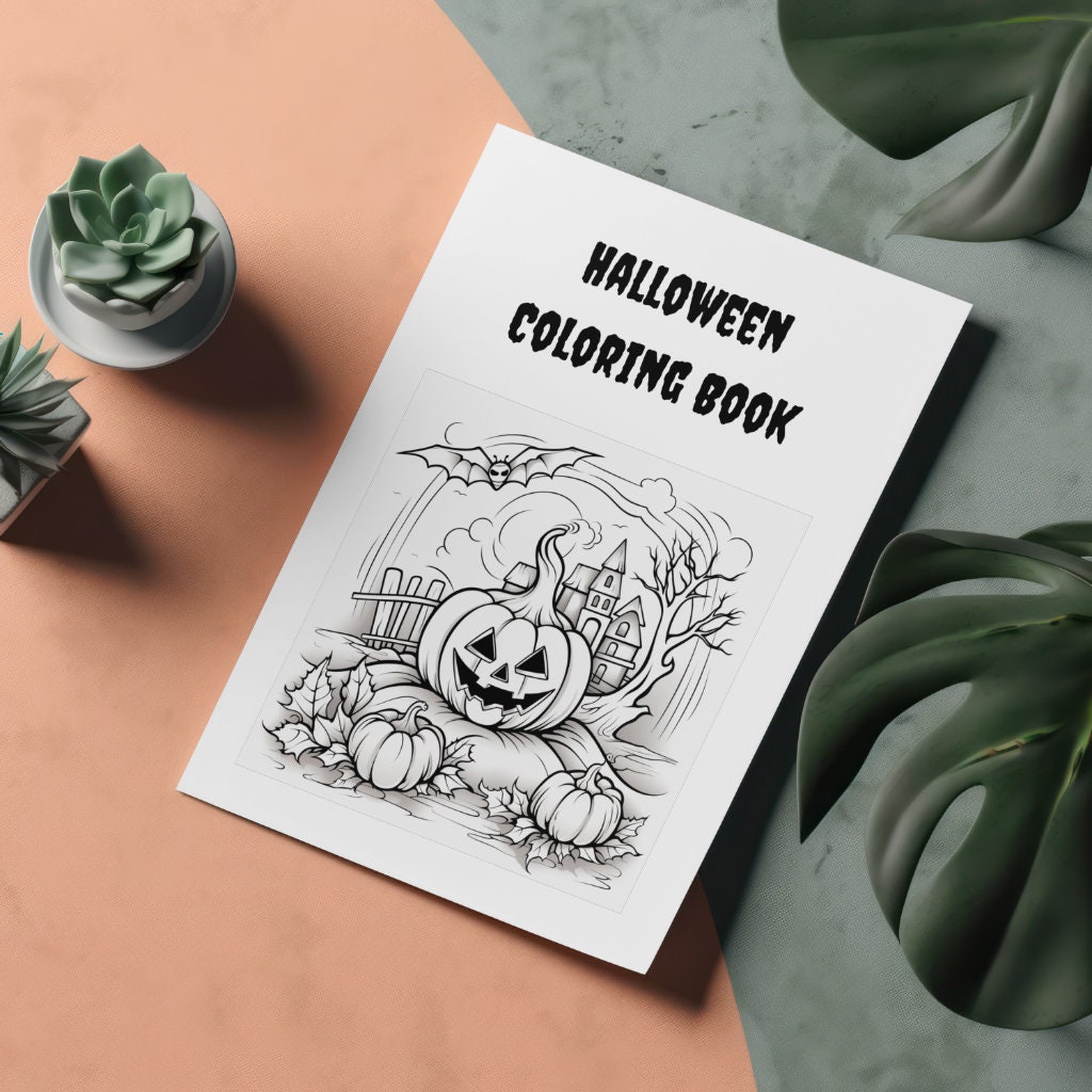 Printable Halloween Adult / Kids Coloring Book - Etsy