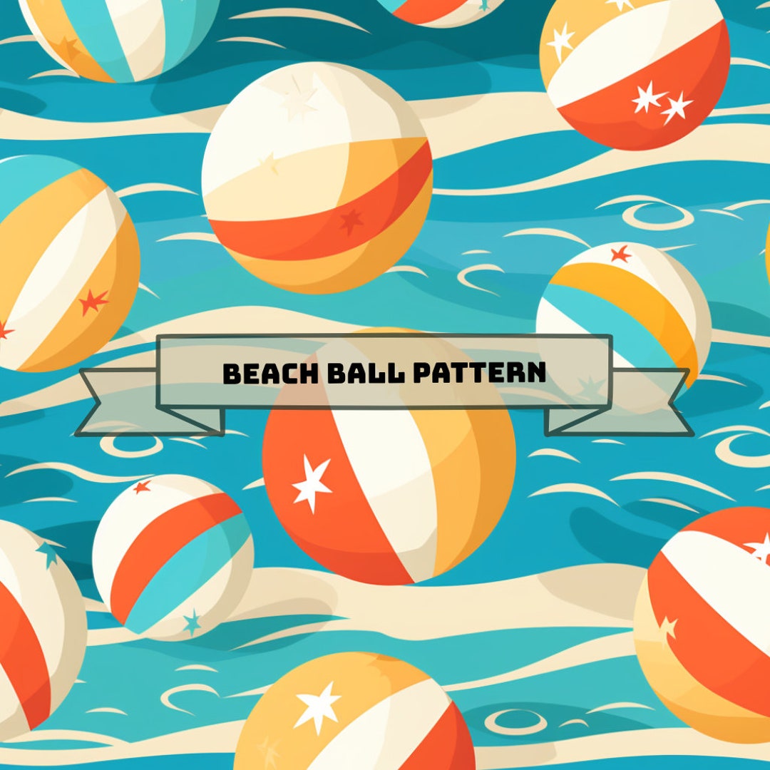 Digital Prints: Beach Ball and Seashell Patterns - Etsy