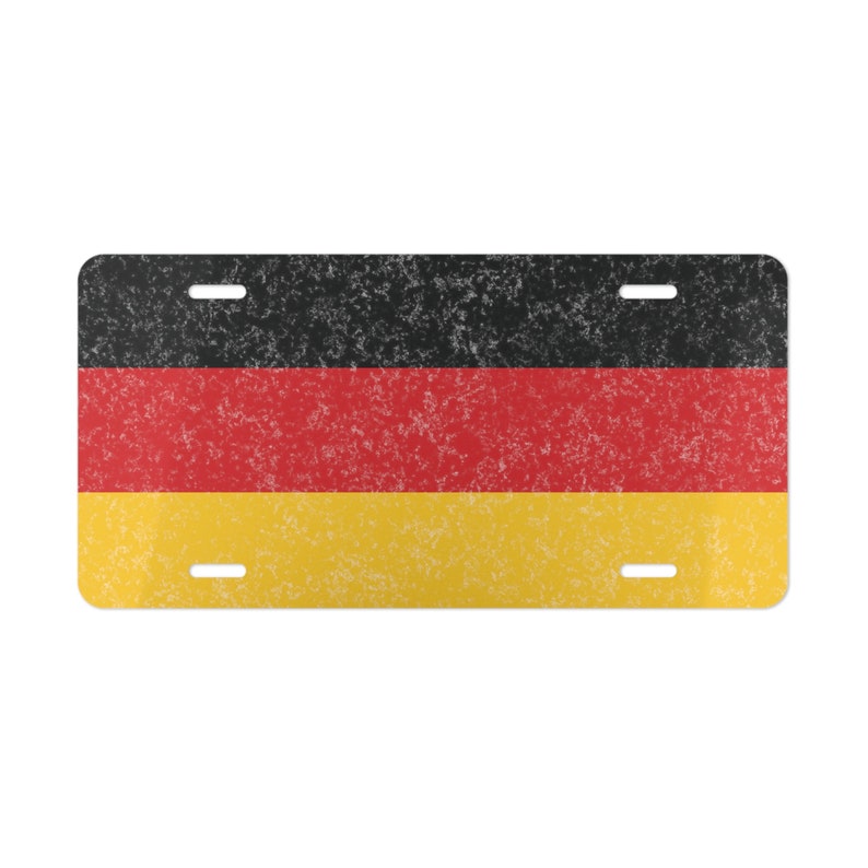 German Flag Vanity License Plate - Etsy