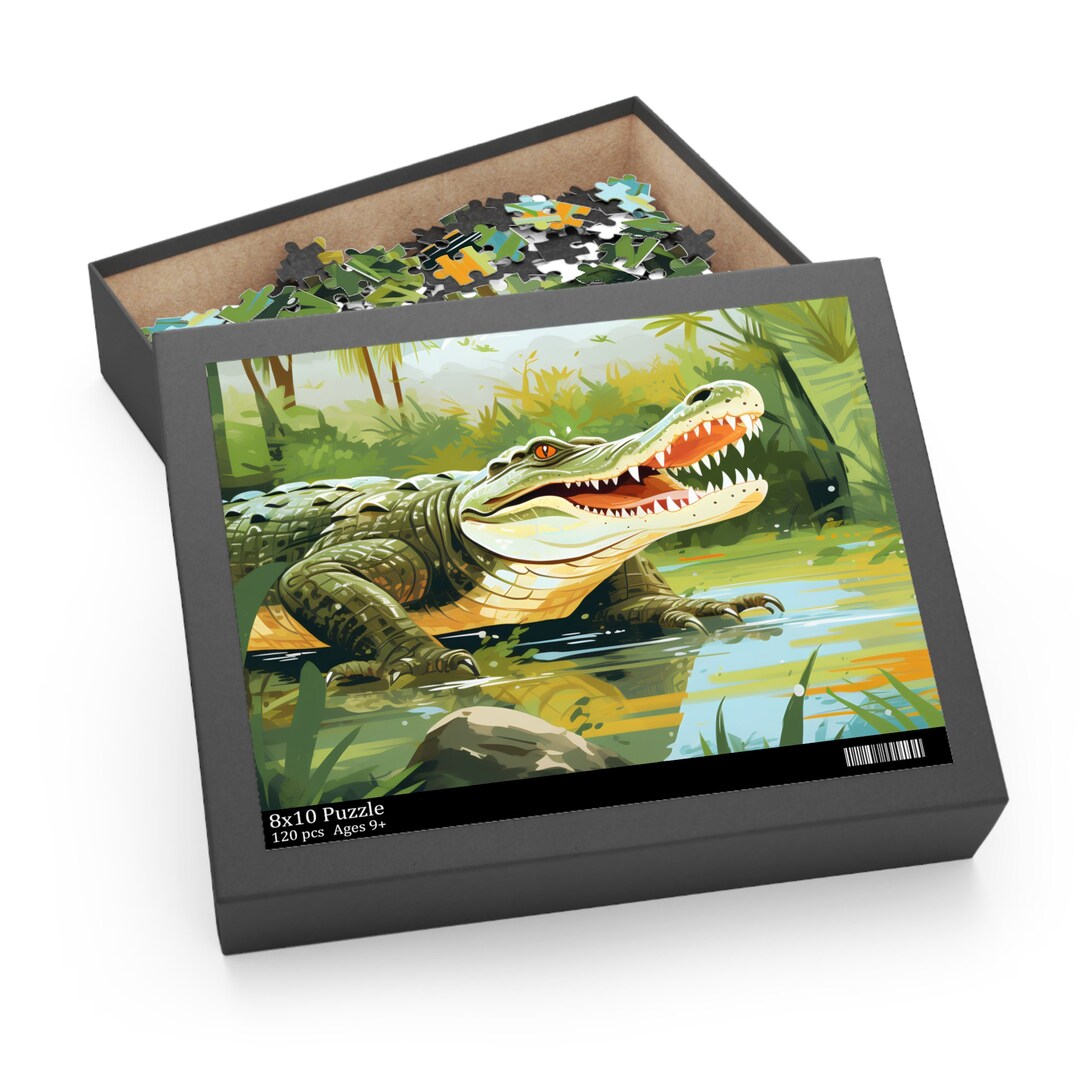 Crocodile in the Swamp Puzzle - Etsy