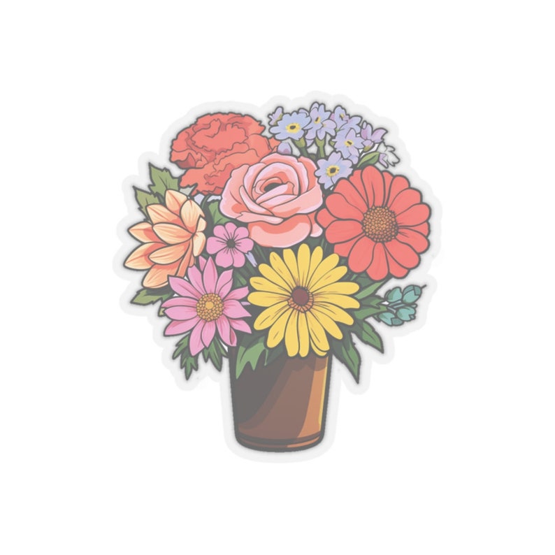 Flower Bouquet Sticker - Etsy