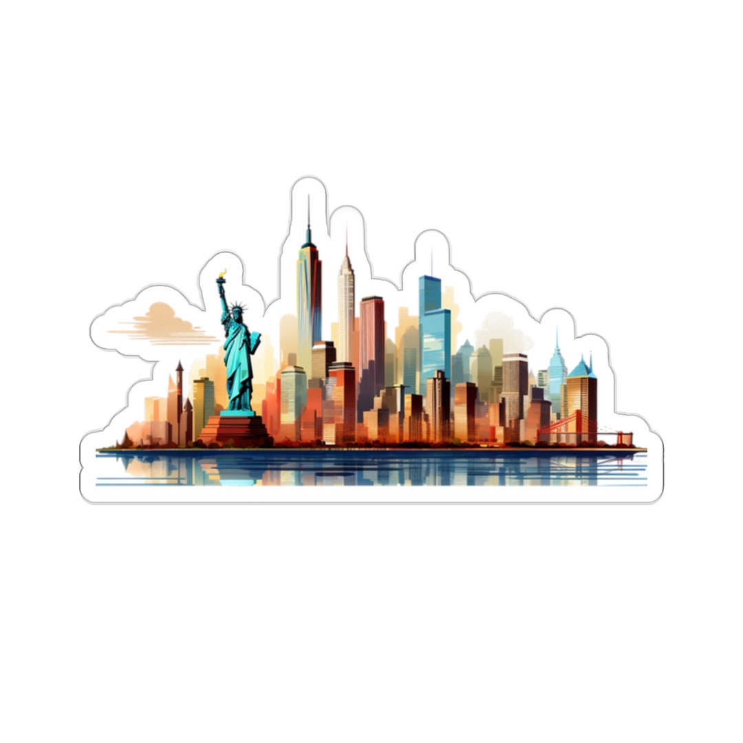 New York City, NYC Skyline Sticker - Etsy