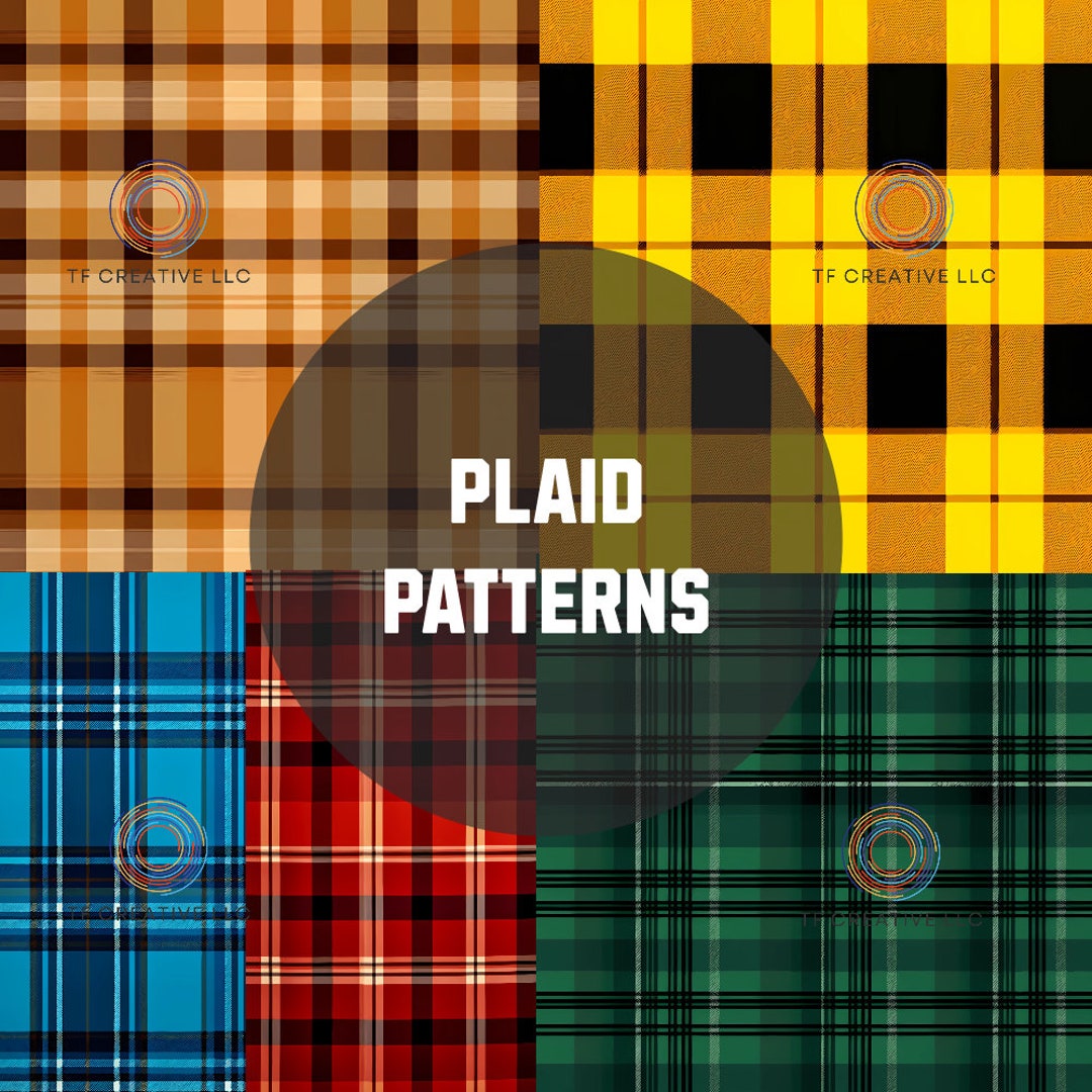 Plaid Pattern Images Pack (5) - Etsy