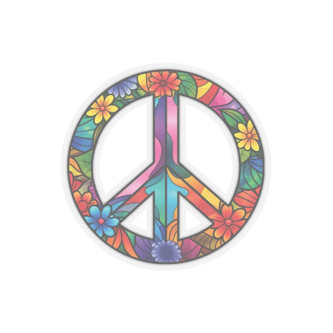 Peace Symbol Sticker - Etsy