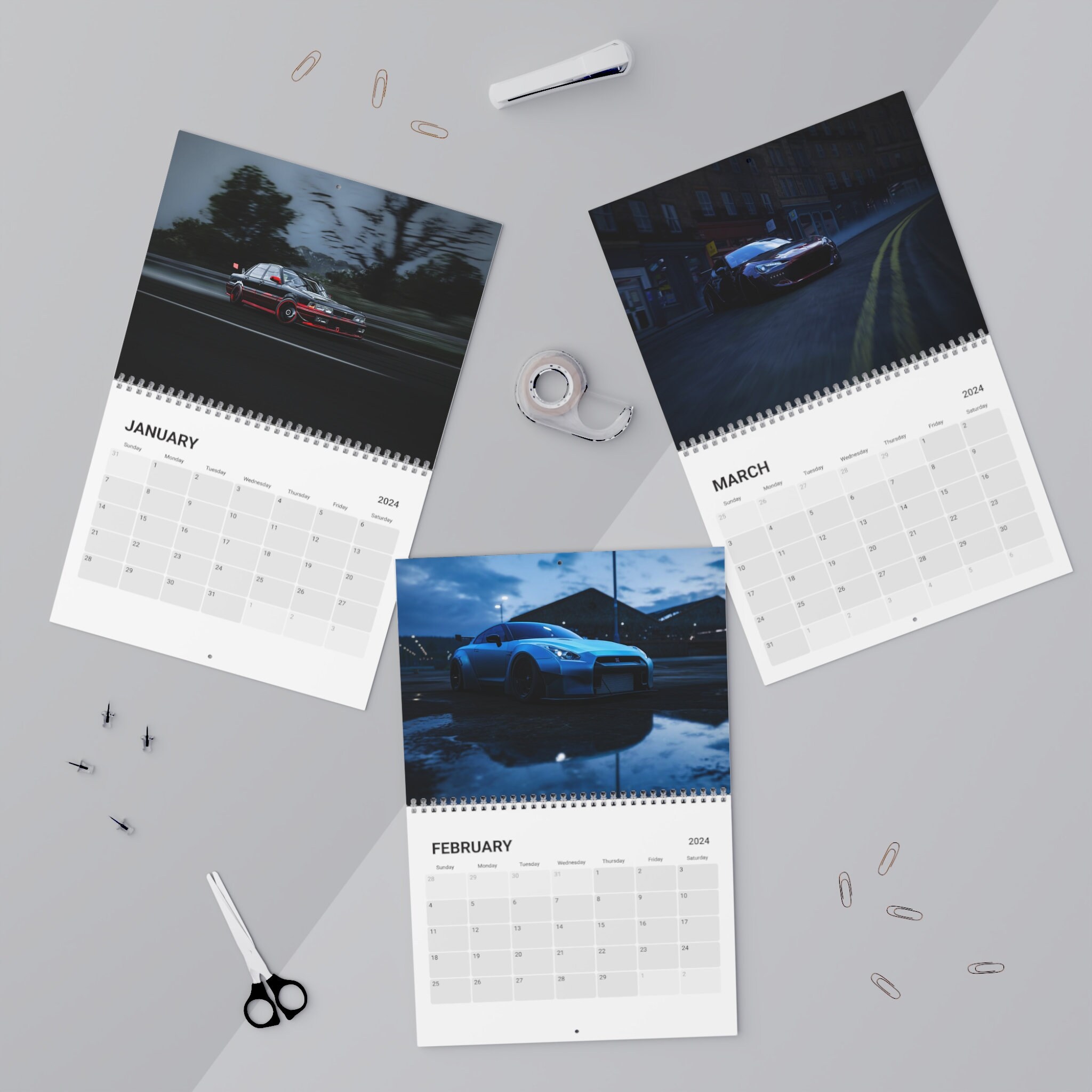 JDM Cars Calendar 2024, Carcalendar, Carloversgift, Carenthusiast ...