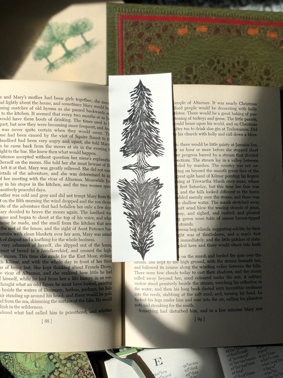 Rooted Together-evergreen Tree Handmade Original Linocut Mini Art Print ...