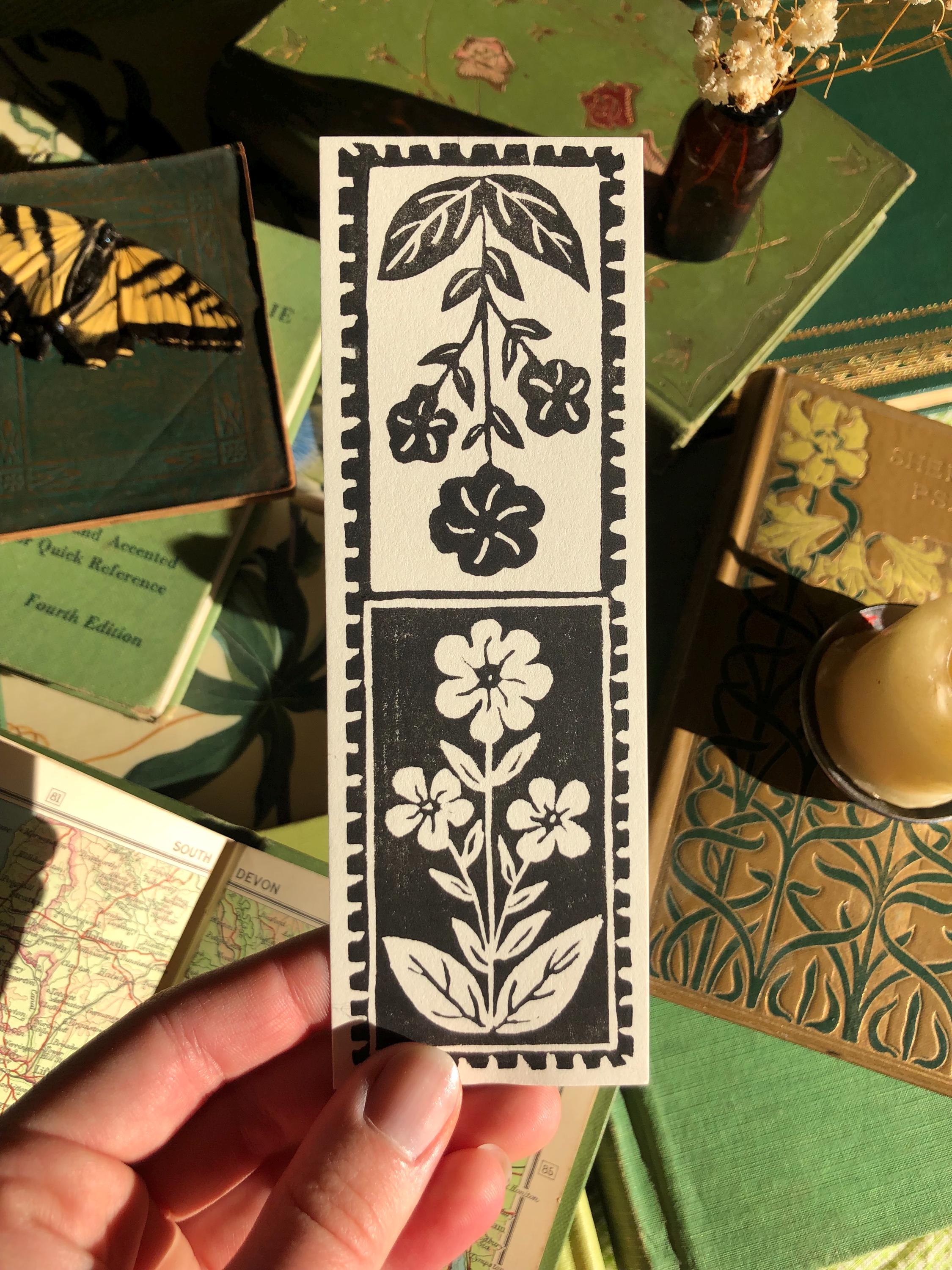 Wildflower Floral Bible Verse Handmade Linocut Block Print Stamp ...