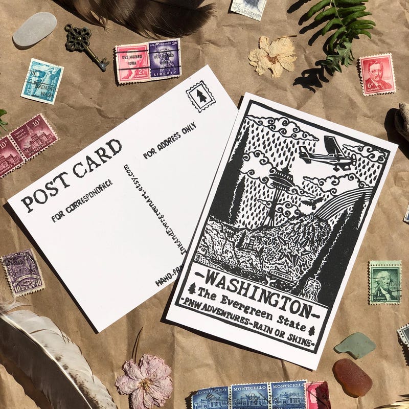 Original Handmade Postcards - Etsy