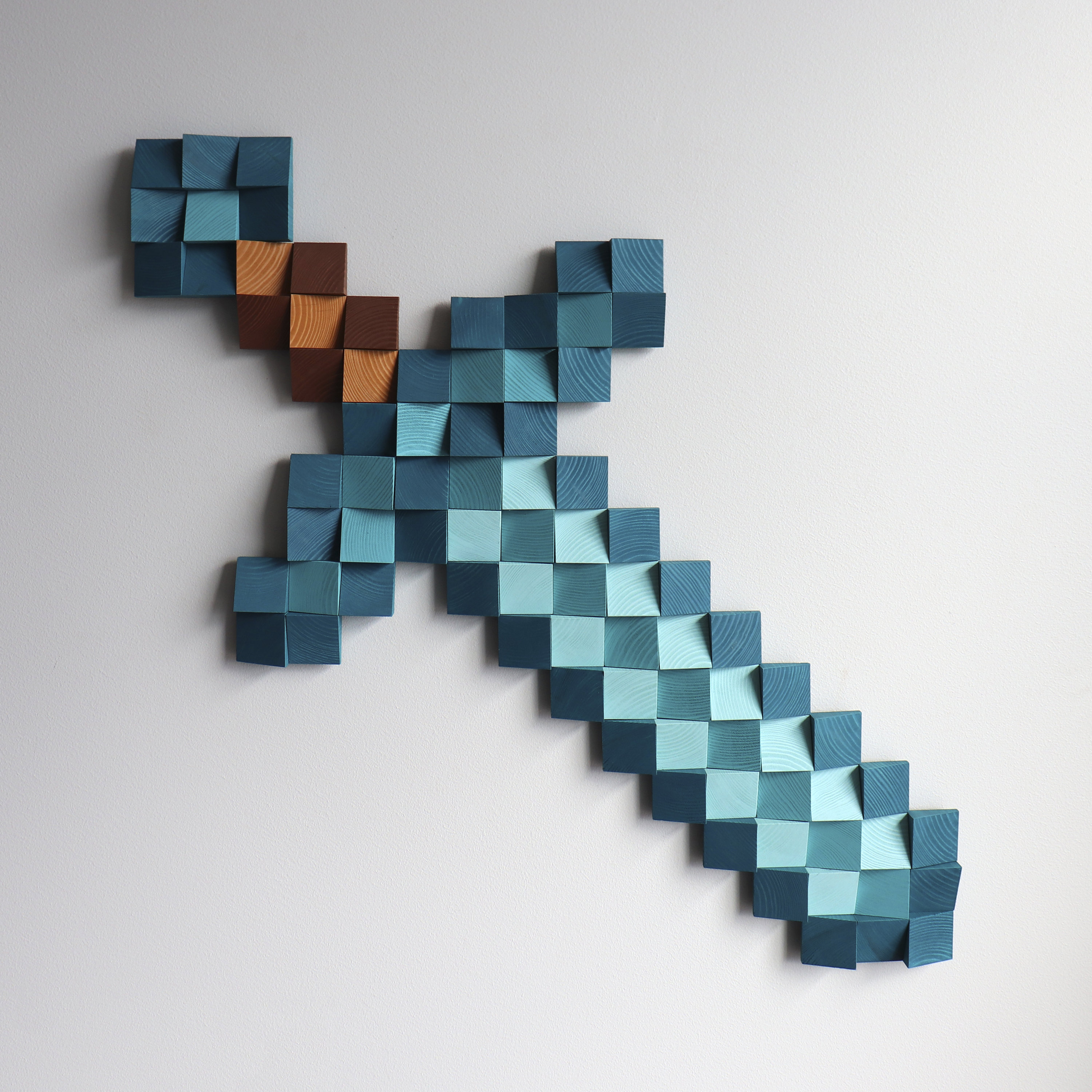 Minecraft Wall Art diamond Sword Gaming Room Art Kids Wall Art Boys ...
