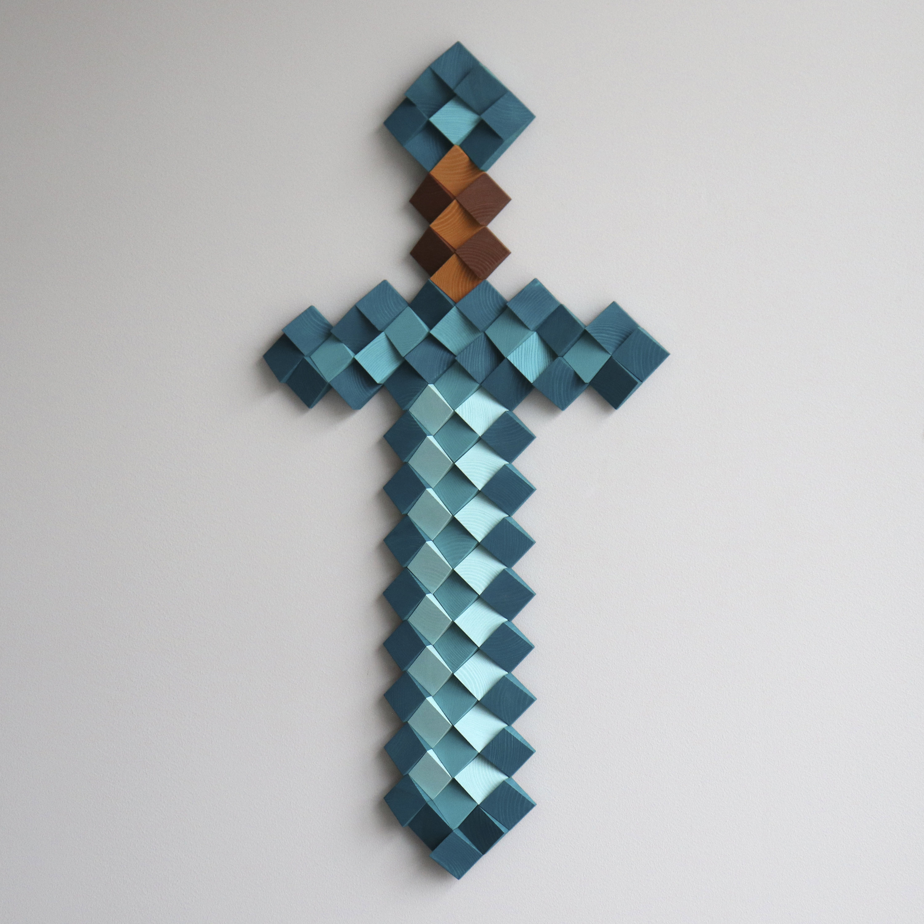 Minecraft Wall Art diamond Sword Gaming Room Art Kids Wall Art Boys ...