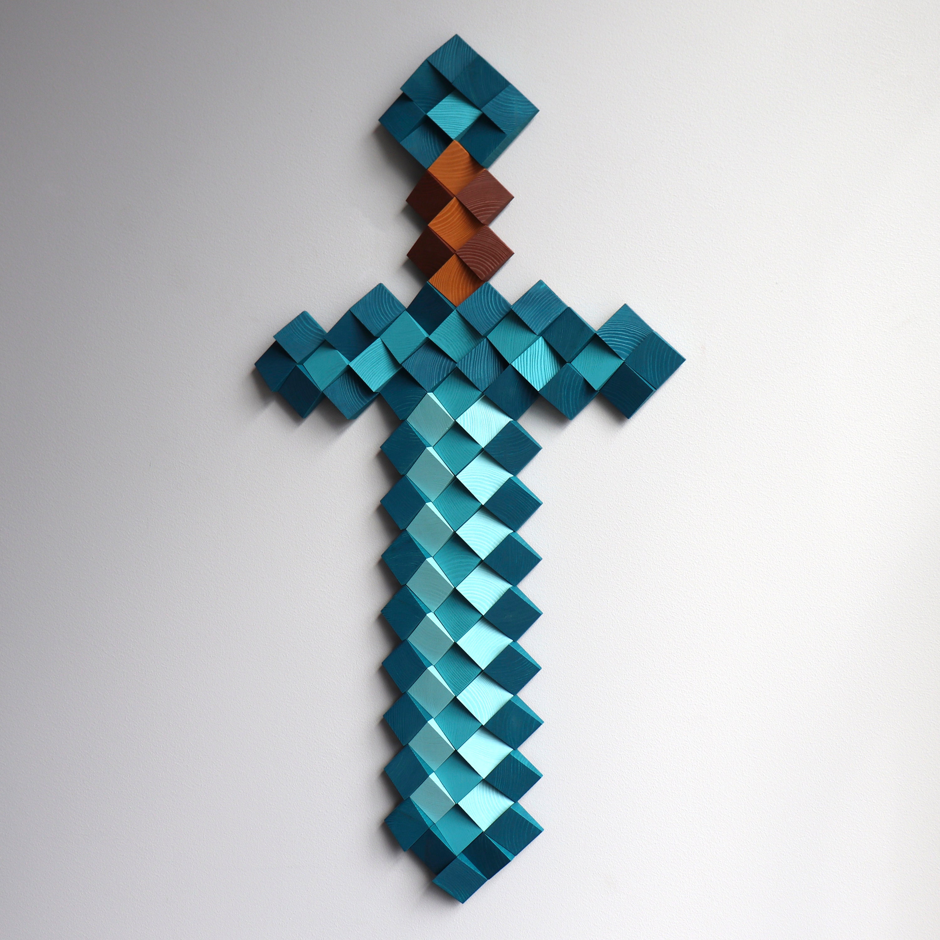 Minecraft Wall Art diamond Sword Gaming Room Art Kids Wall Art Boys ...