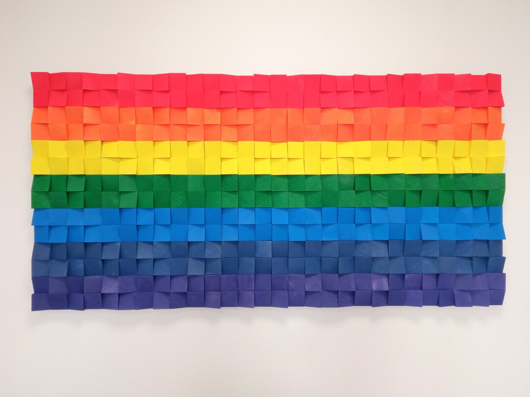 Wooden Rainbow Flag Wall Art – LGBT Pride Decor - Etsy