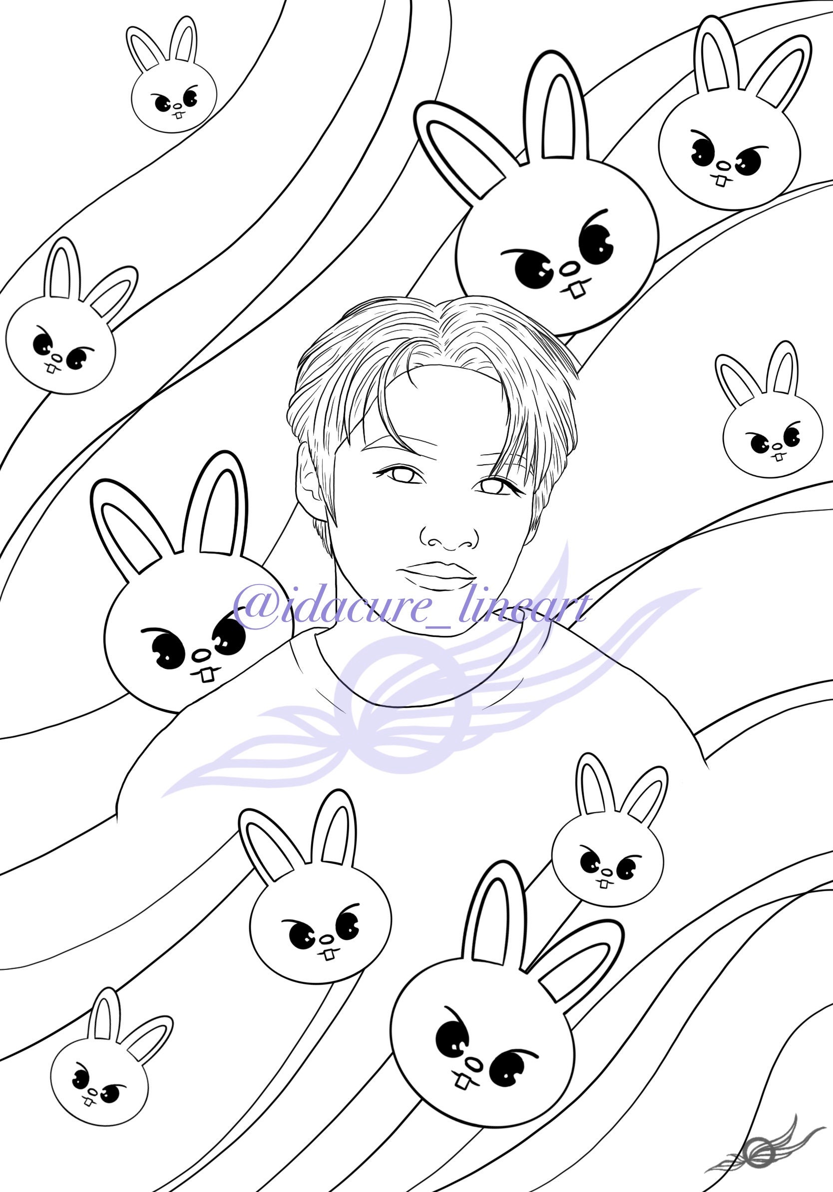 KPOP Coloring Book Stray Kids Lee Know Version Printable - Etsy