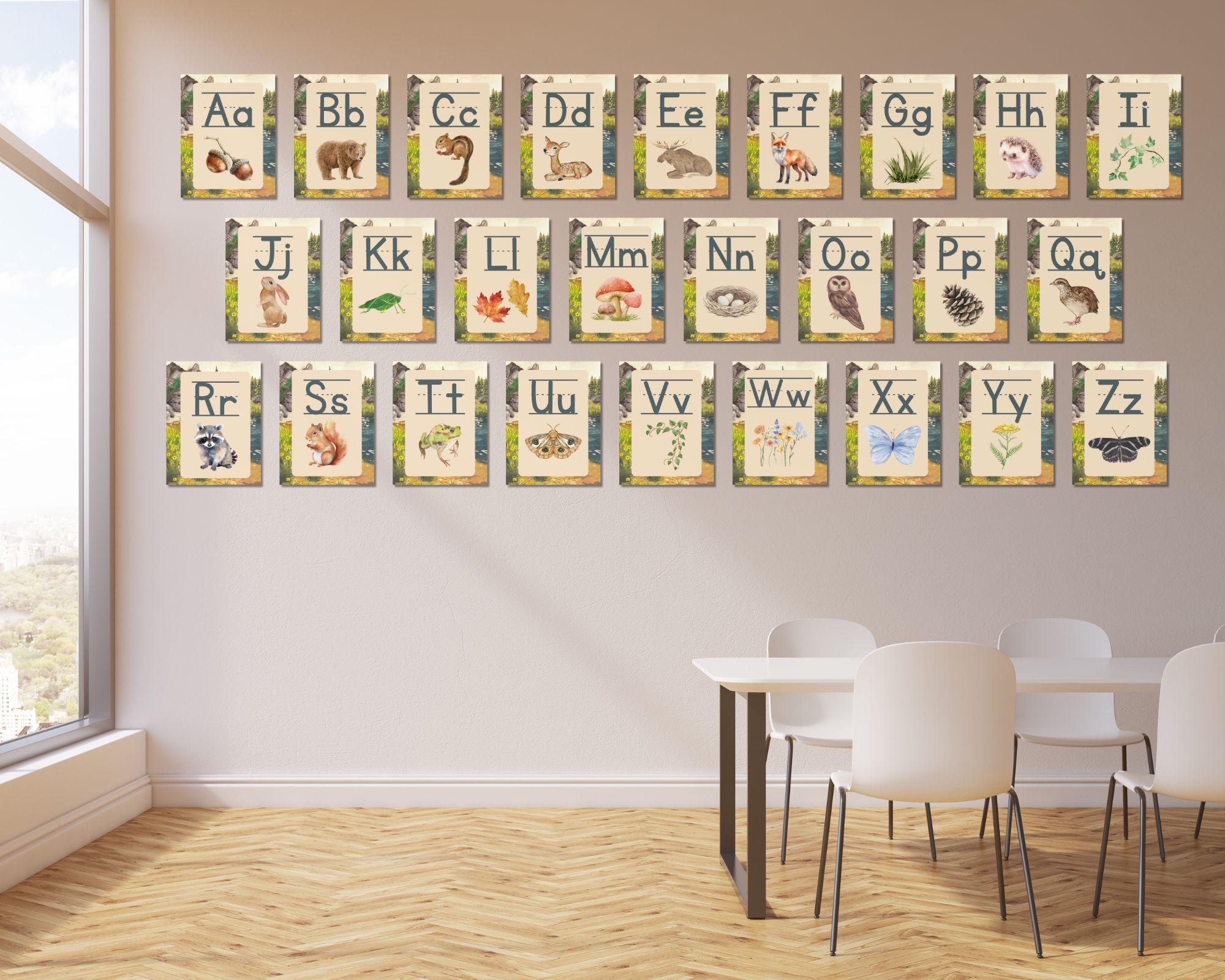Woodland Animals | Alphabet Printable Classroom or Bedroom Wall Decor ...