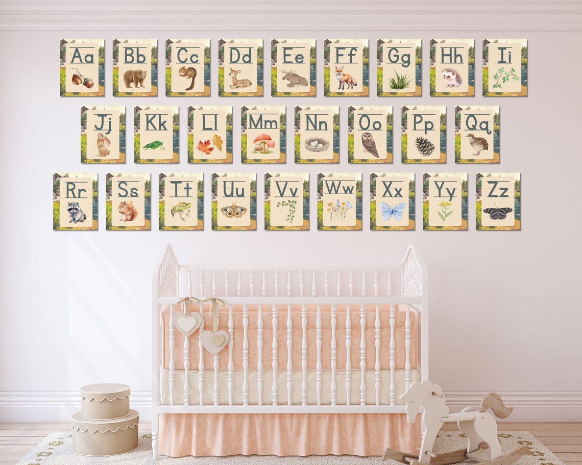 Woodland Animals | Alphabet Printable Classroom or Bedroom Wall Decor ...