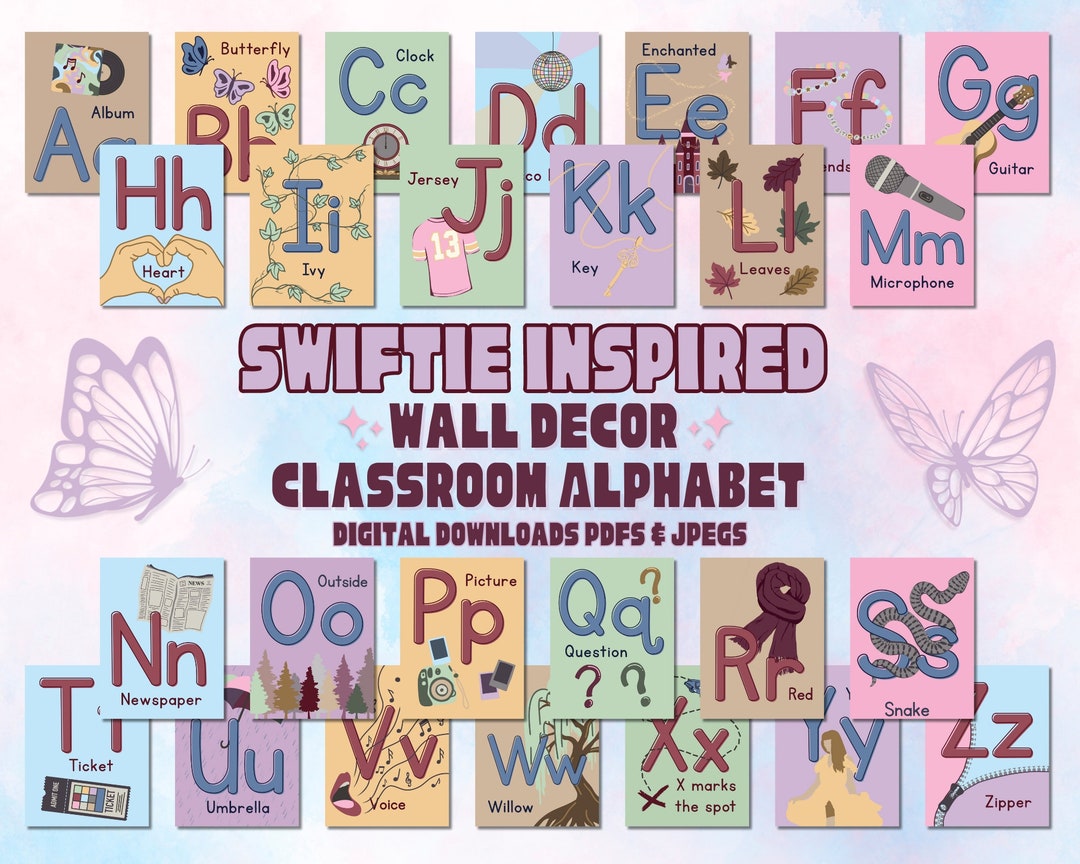 Swiftie-inspired in Our Alphabet Era Printable Classroom or Bedroom ...