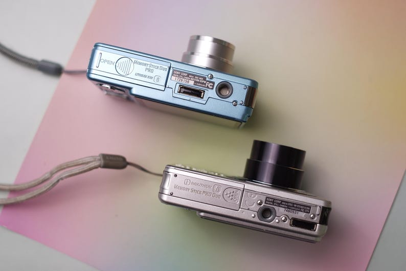 Sony Blue DSC-W55 Silver W-120 Cyber-shot TESTED Vintage Digital Camera ...
