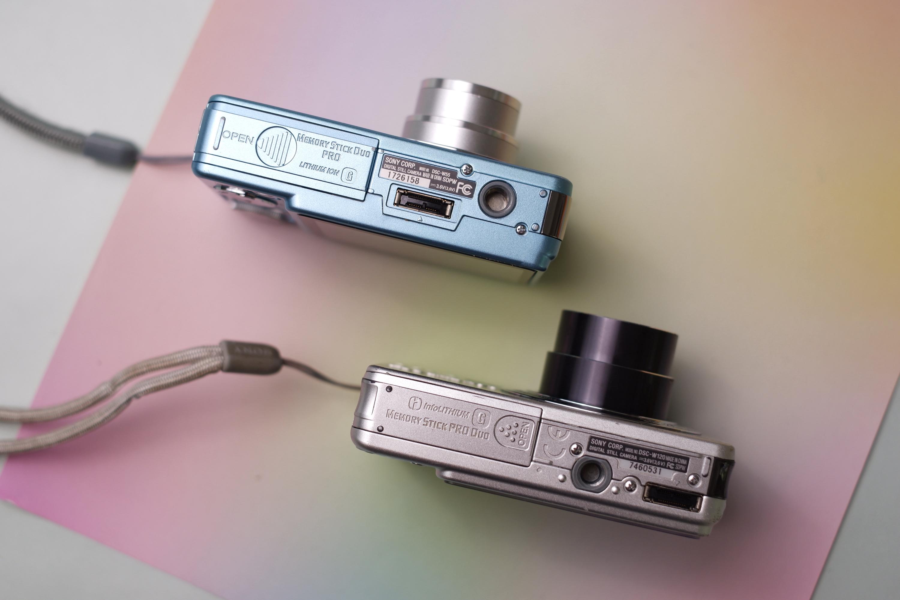 Sony Blue DSC-W55 Silver W-120 Cyber-shot TESTED Vintage Digital Camera ...