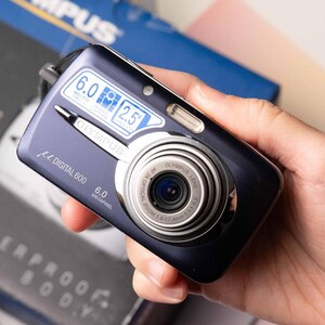Boxed Starry Blue Olympus Mju 600 Mint TESTED Vintage Digital Camera ...