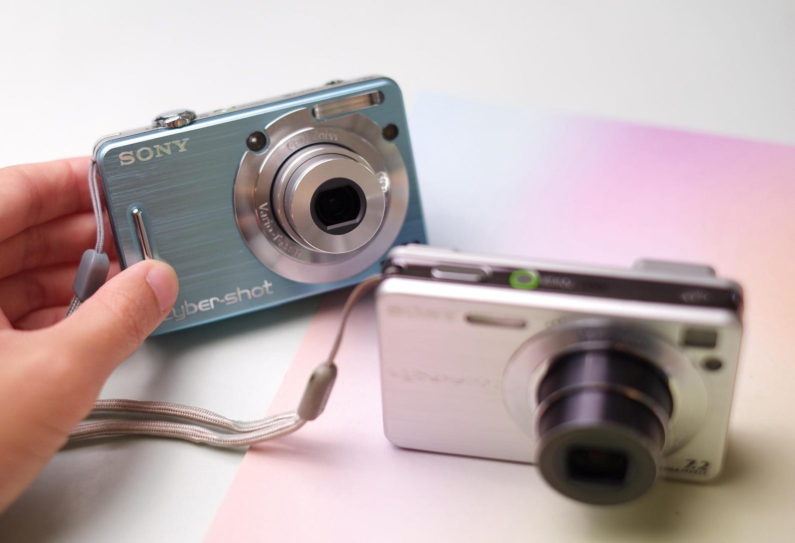 Sony Blue DSC-W55 Silver W-120 Cyber-shot TESTED Vintage Digital Camera ...