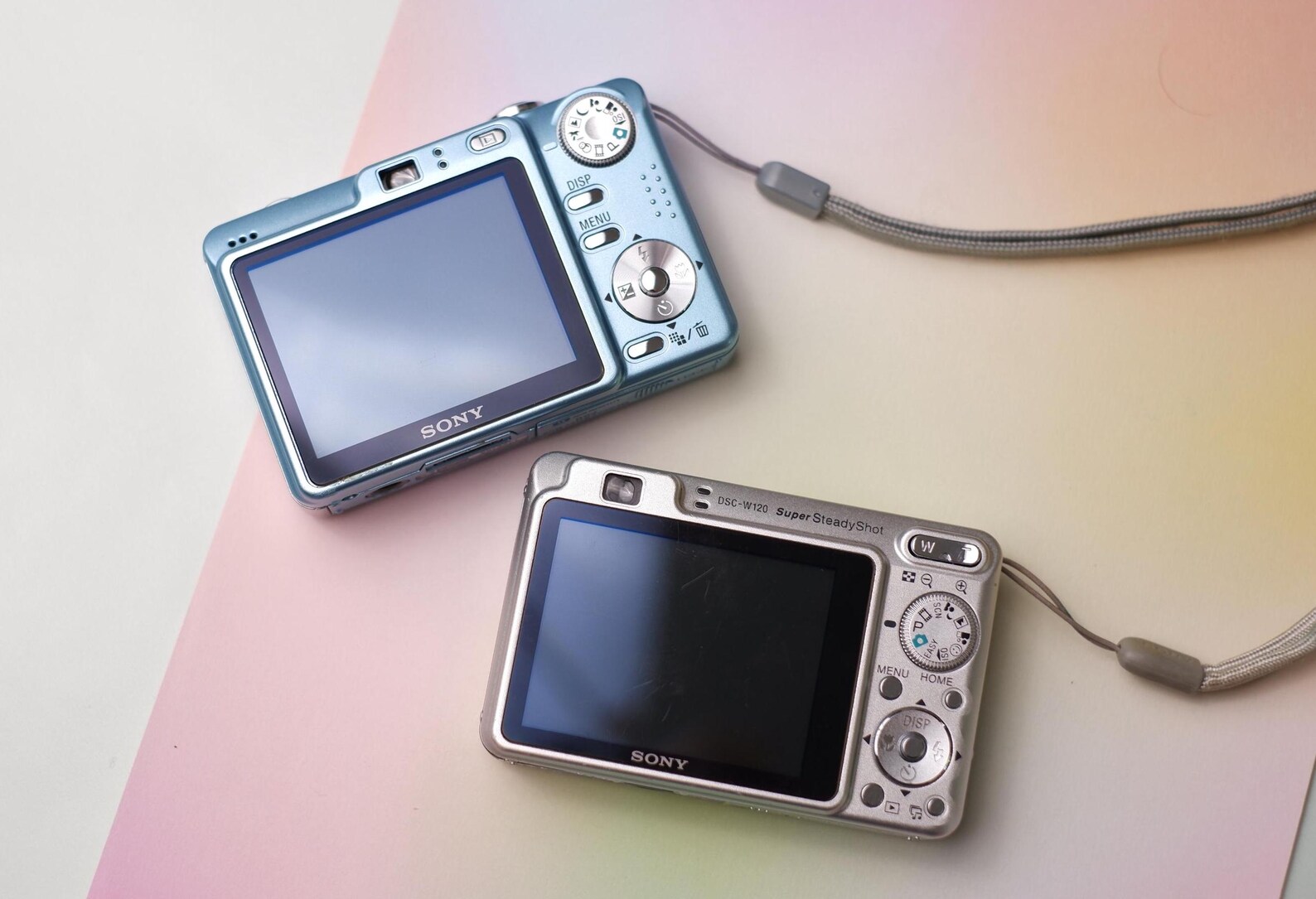 Sony Blue DSC-W55 Silver W-120 Cyber-shot TESTED Vintage Digital Camera ...