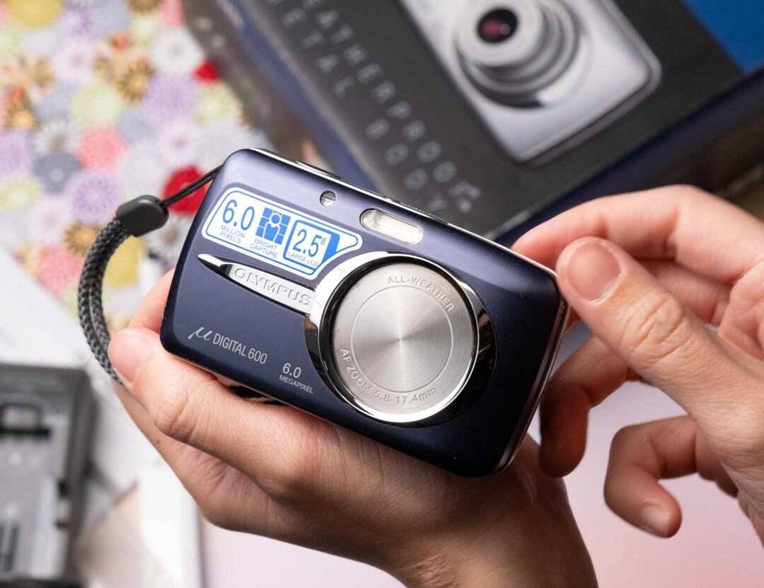 Boxed Starry Blue Olympus Mju 600 Mint TESTED Vintage Digital Camera ...