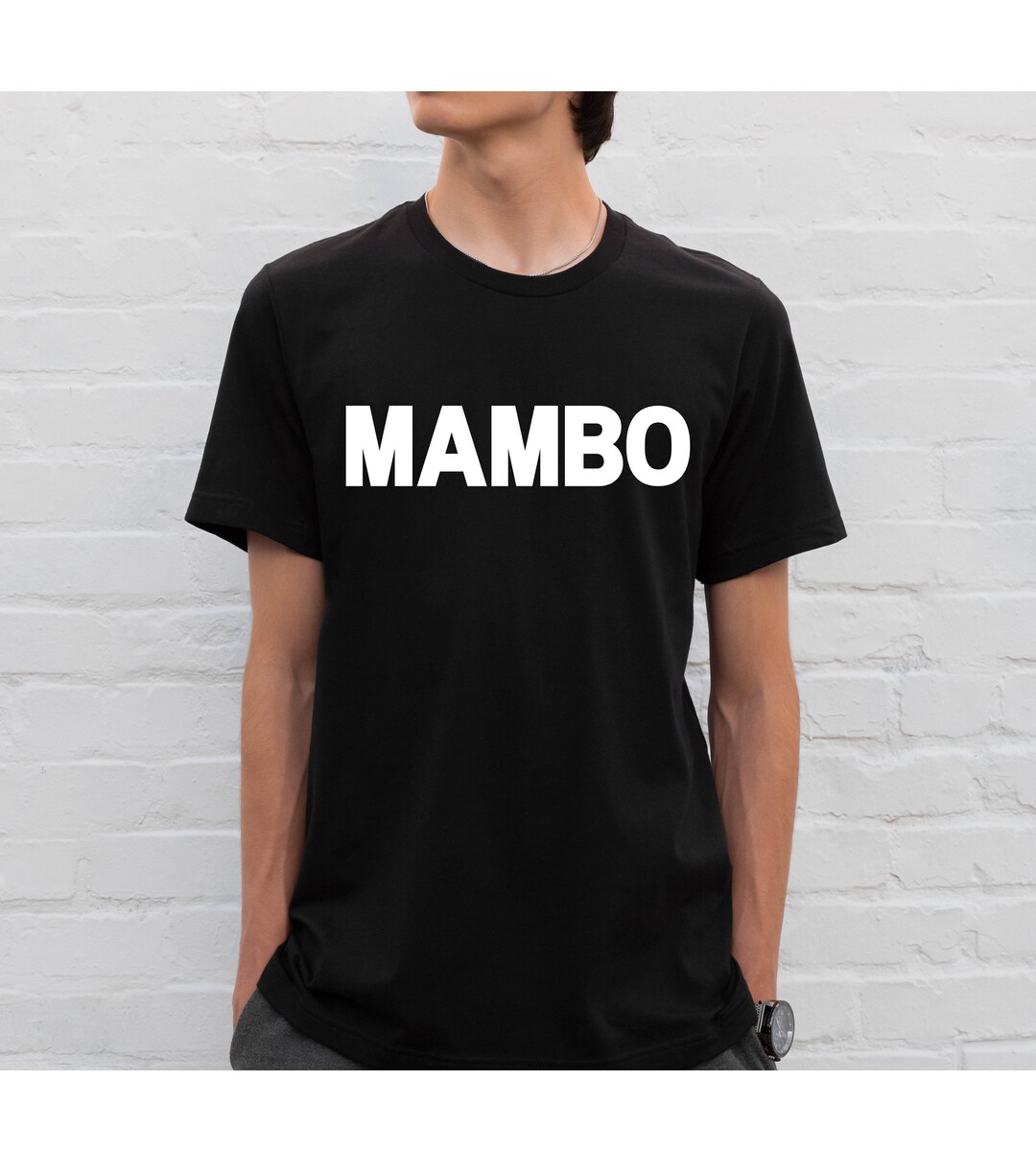Men's Mambo Shirt W/ White Letters, Men's Salsa Shirt, Salsa Shirt ...