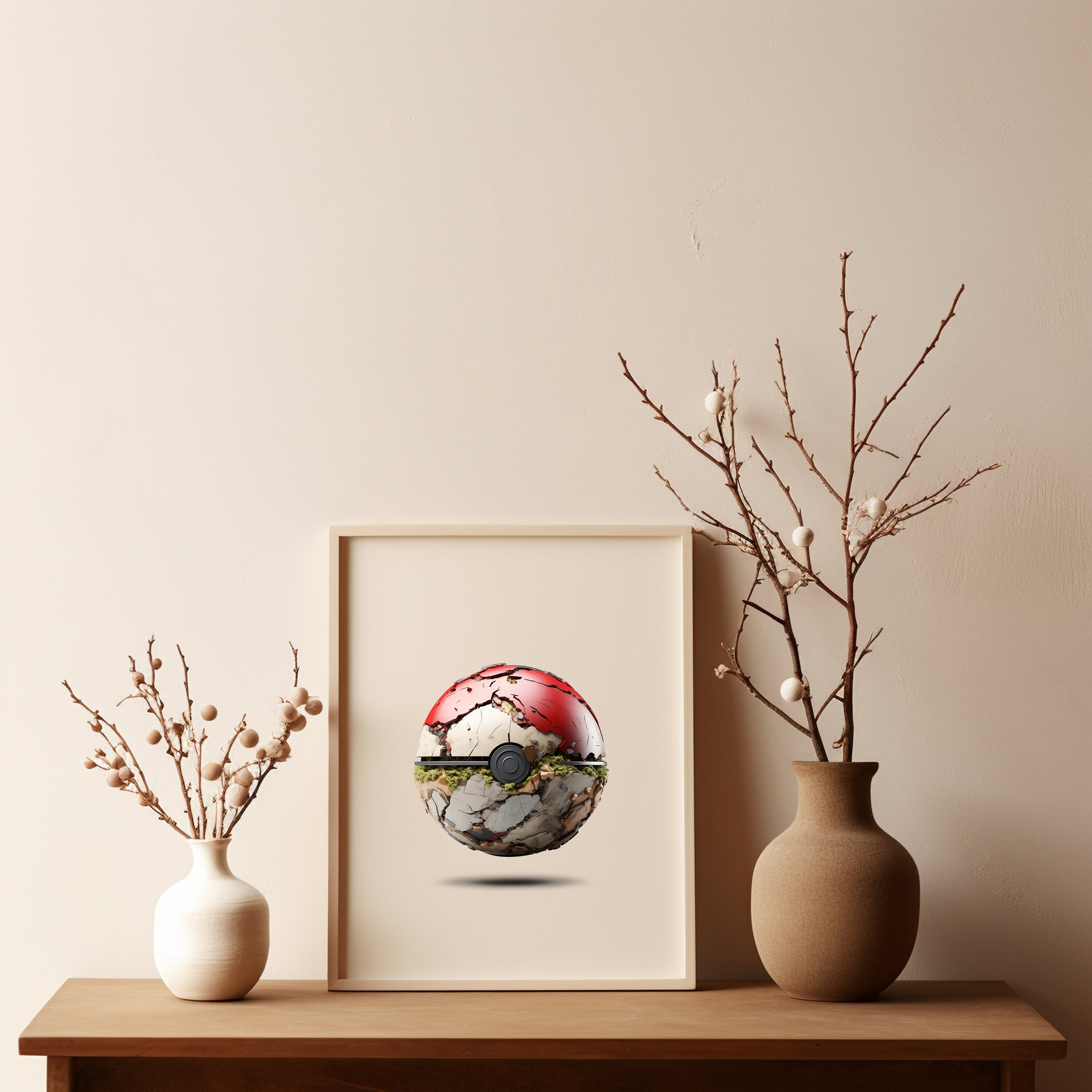 Pokemon Pokeball Poster, Pokeball Print, Alternative Pokeball Art, Wall ...