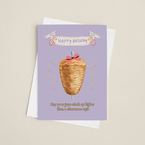 Shawarma Birthday Card - Etsy