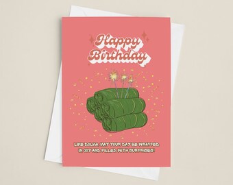 Hummus Birthday Card Arab Food Greeting Card Arabic Greeting Card ...