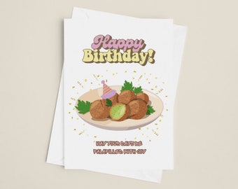 Hummus Birthday Card Arab Food Greeting Card Arabic Greeting Card ...