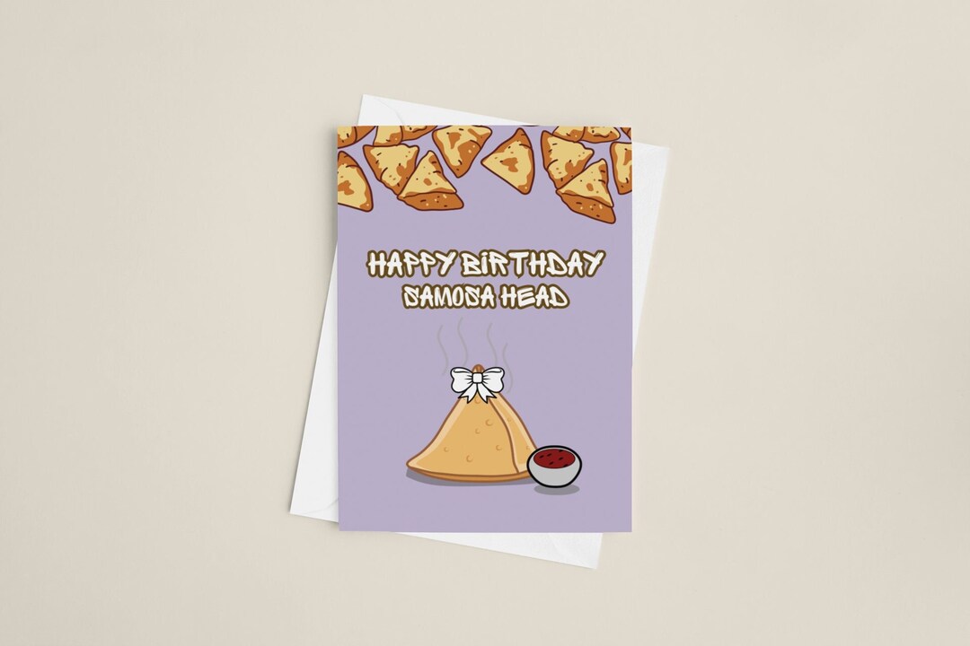 Samosa Birthday Card Pakistani Greeting Card Indian Greeting Card Desi ...
