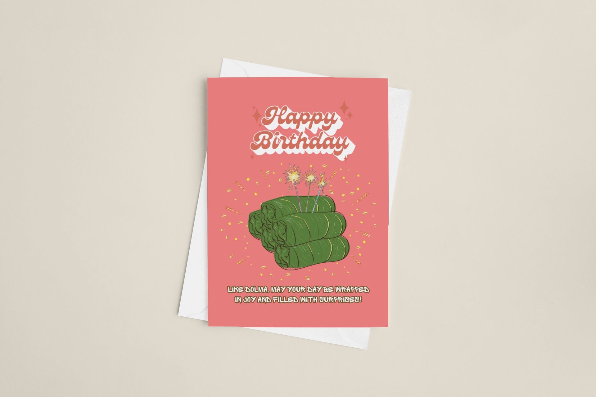 Dolma Birthday Card Arab Food Greeting Card Arabic Greeting Card Middle ...